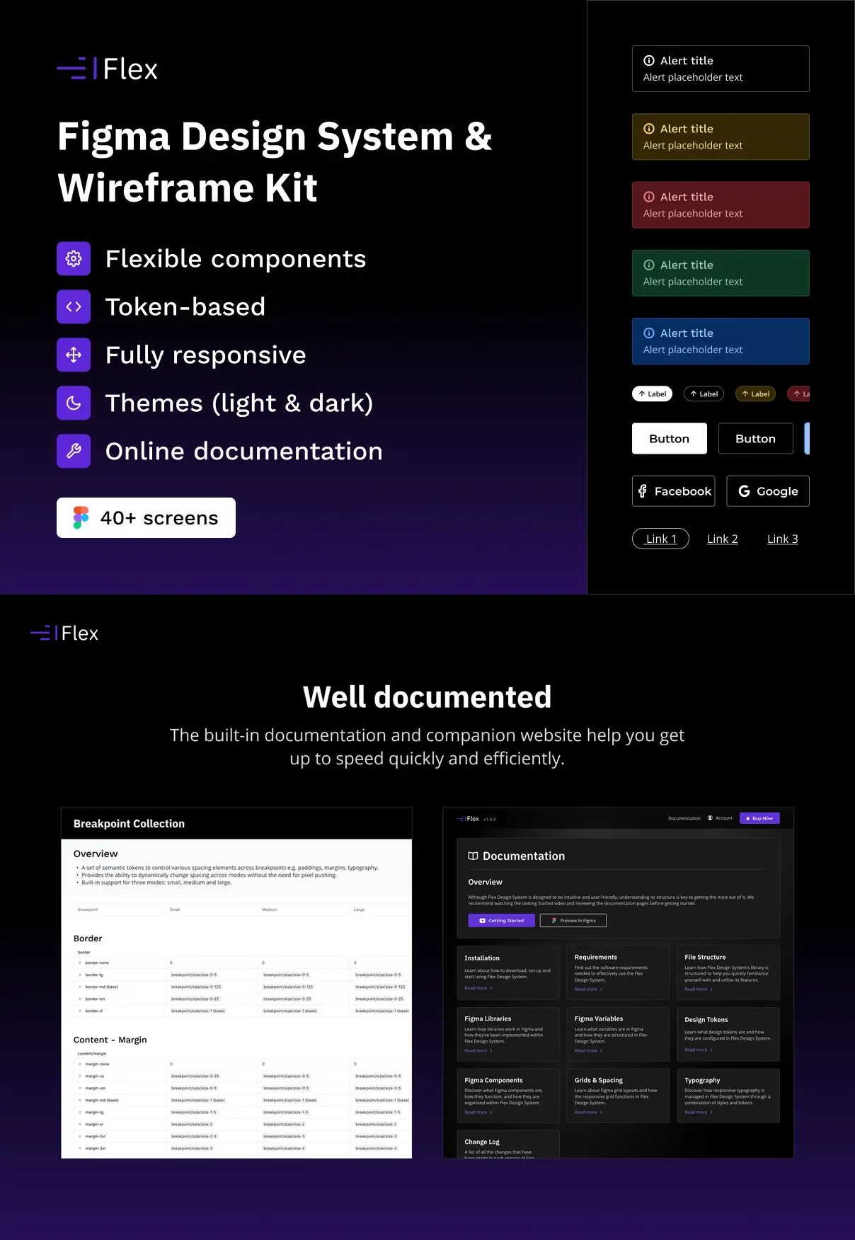 Flex - Figma Design System & Wireframe Kit - Mansknow - UI Design Resources