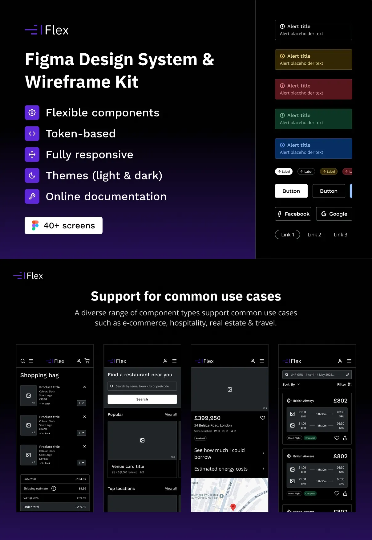 Flex - Figma Design System & Wireframe Kit - Mansknow - UI Design Resources