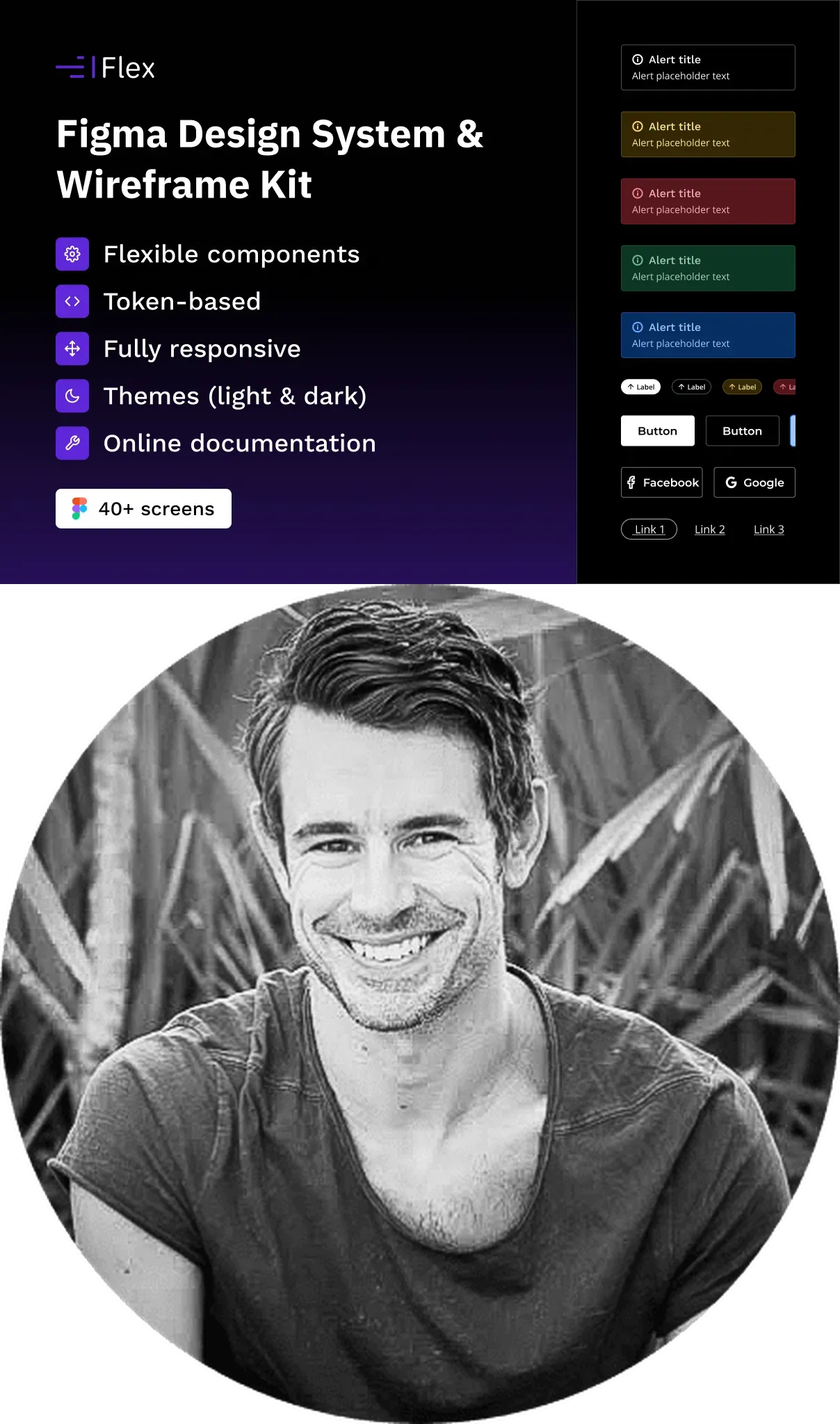 Flex - Figma Design System & Wireframe Kit - Mansknow - UI Design Resources