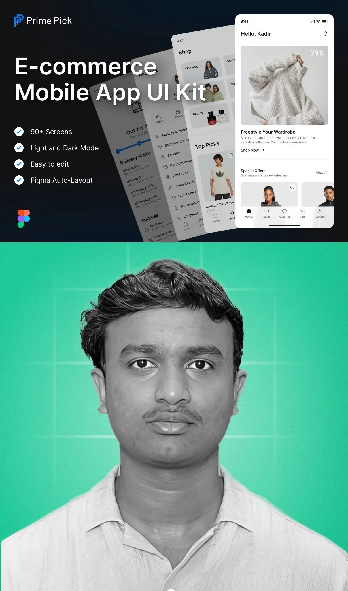 Prime Pick - eCommerce Mobile App UI Kit - Mansknow - UI Design Resources