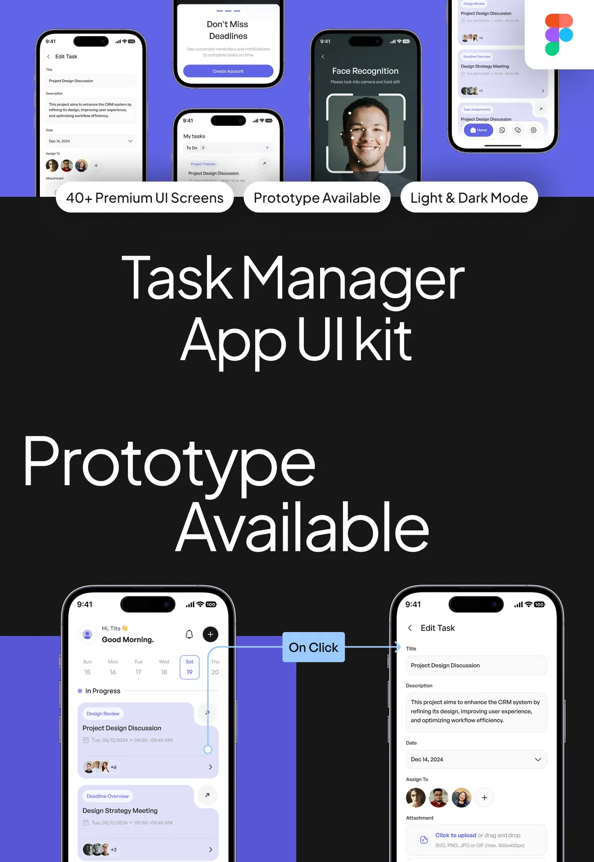 Task Manager App UI Kit V2 - Mansknow - UI Design Resources