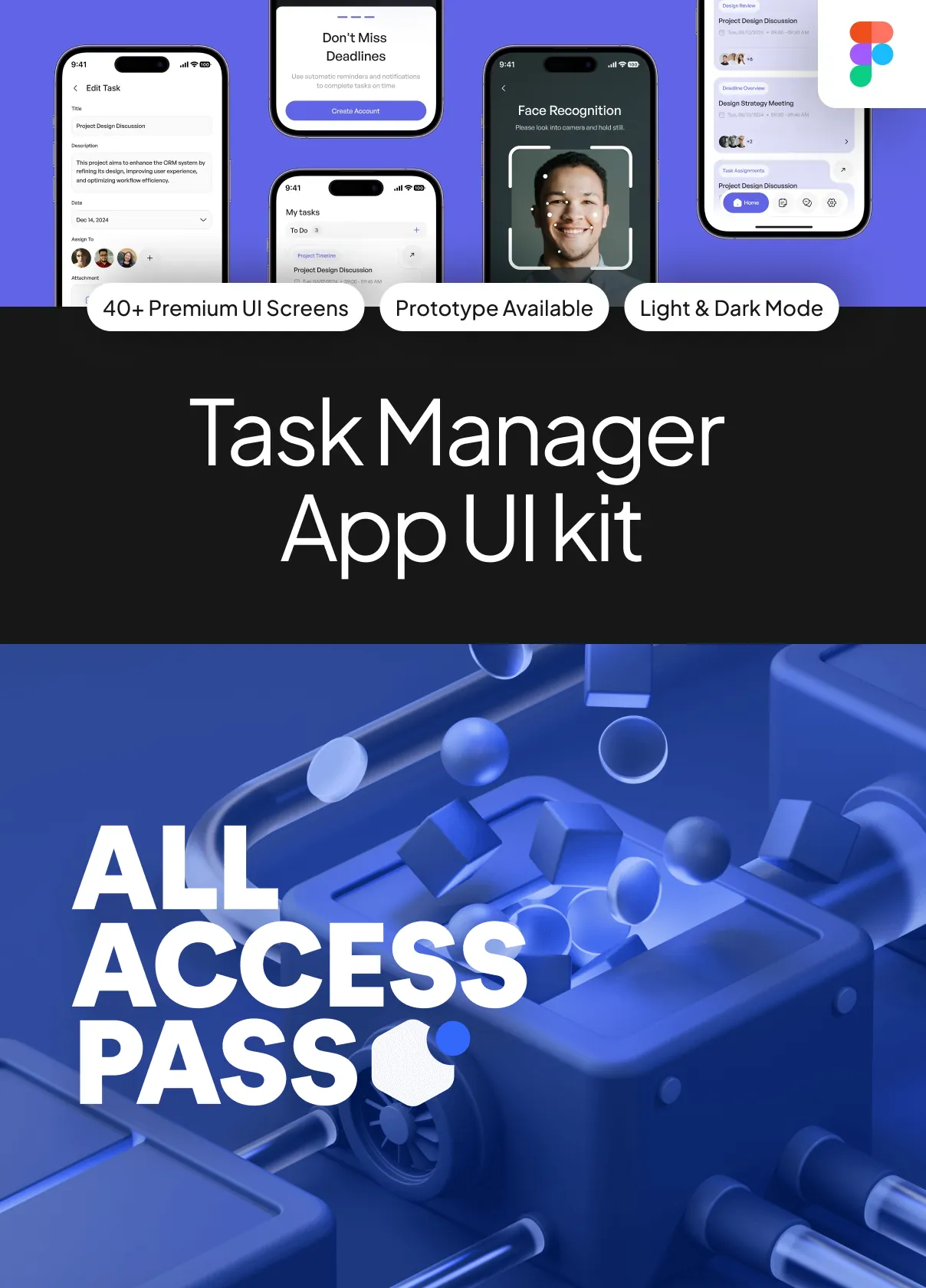 Task Manager App UI Kit V2 - Mansknow - UI Design Resources